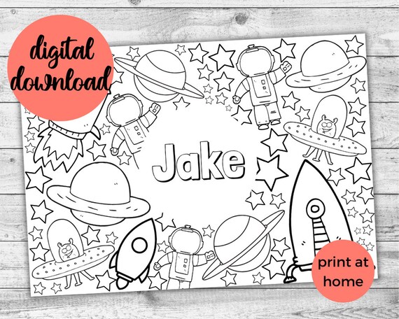 Kids Space DIGITAL Colouring Placemat. Wedding Activity Sheet. | Etsy