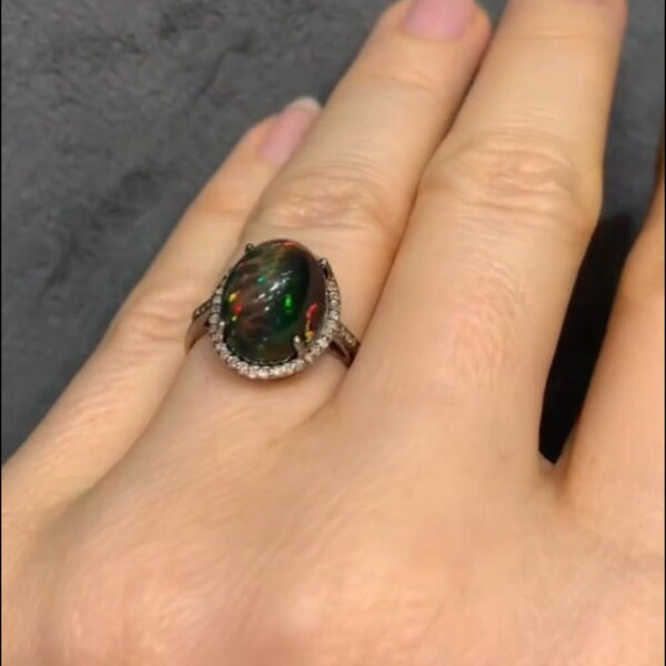 Opal Ring Silver - Etsy