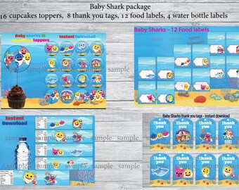 Baby shark printable | Etsy