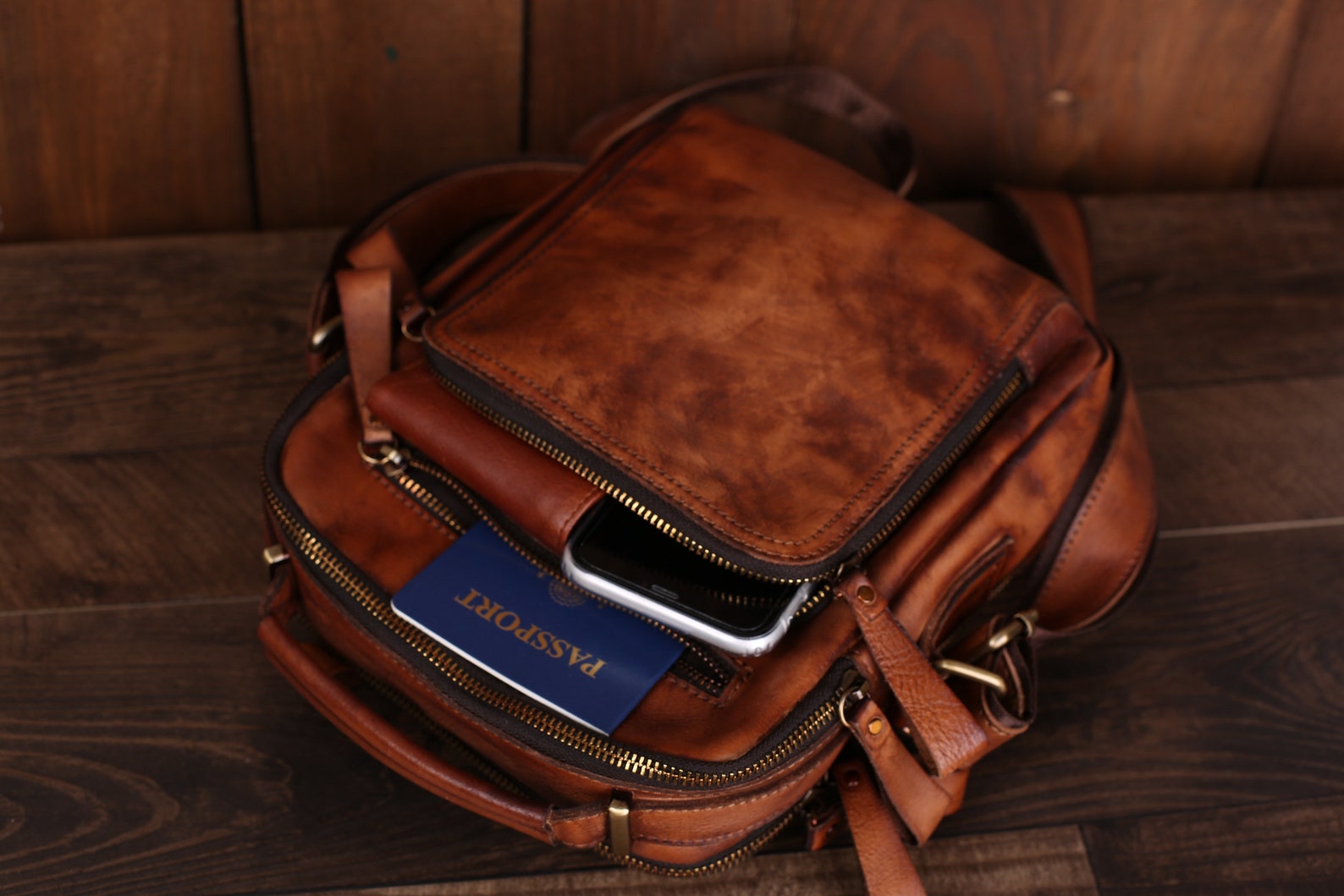 Leather Messenger Bag for Men Full Grain Leather Crossbody Bag - Etsy