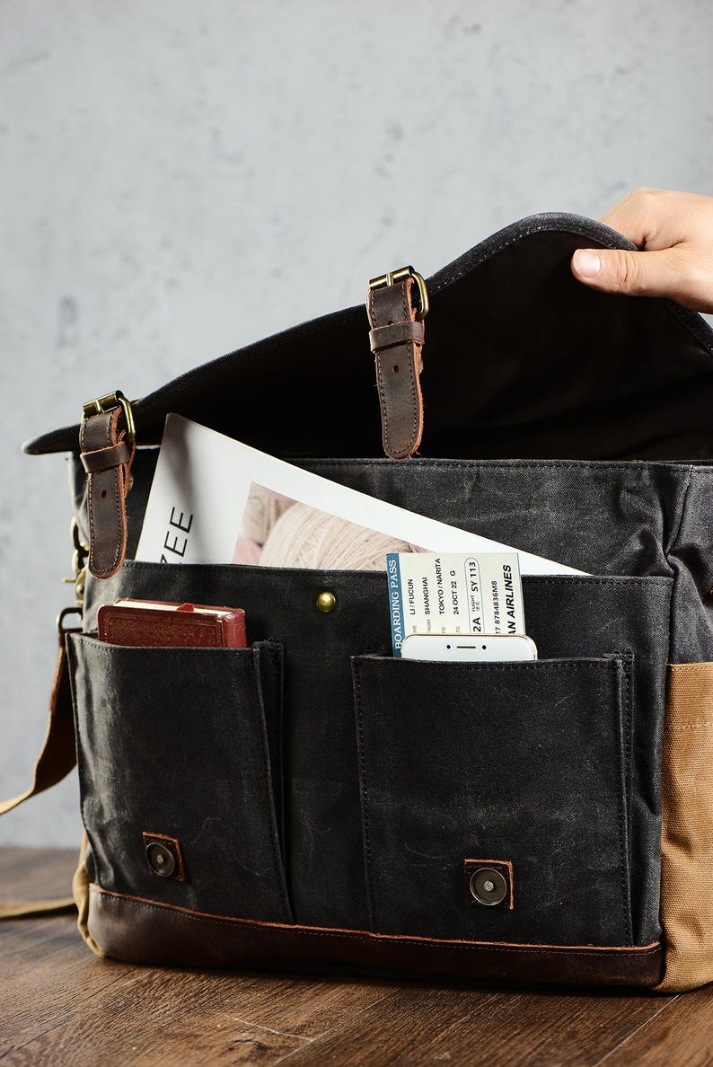 Custom Work Messenger Bag for College, 16 Inch Laptop Bag,water ...