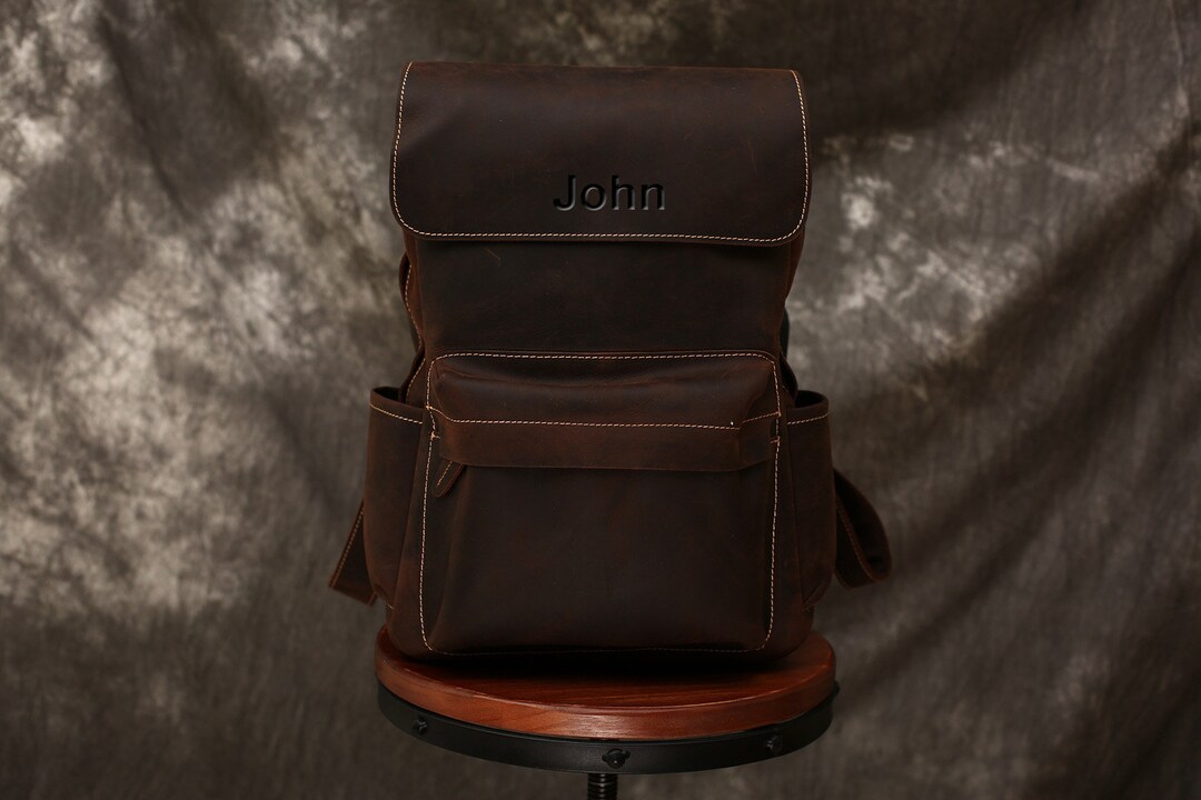 Vintage Full Grain Leather Backpack, Handmade School Backpack, Travel ...