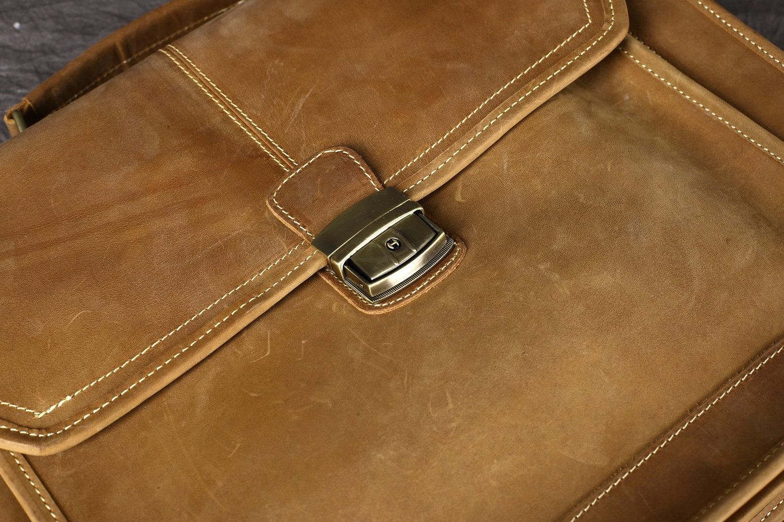 Full Grain Leather Briefcase Personalized Leather Briefcase - Etsy