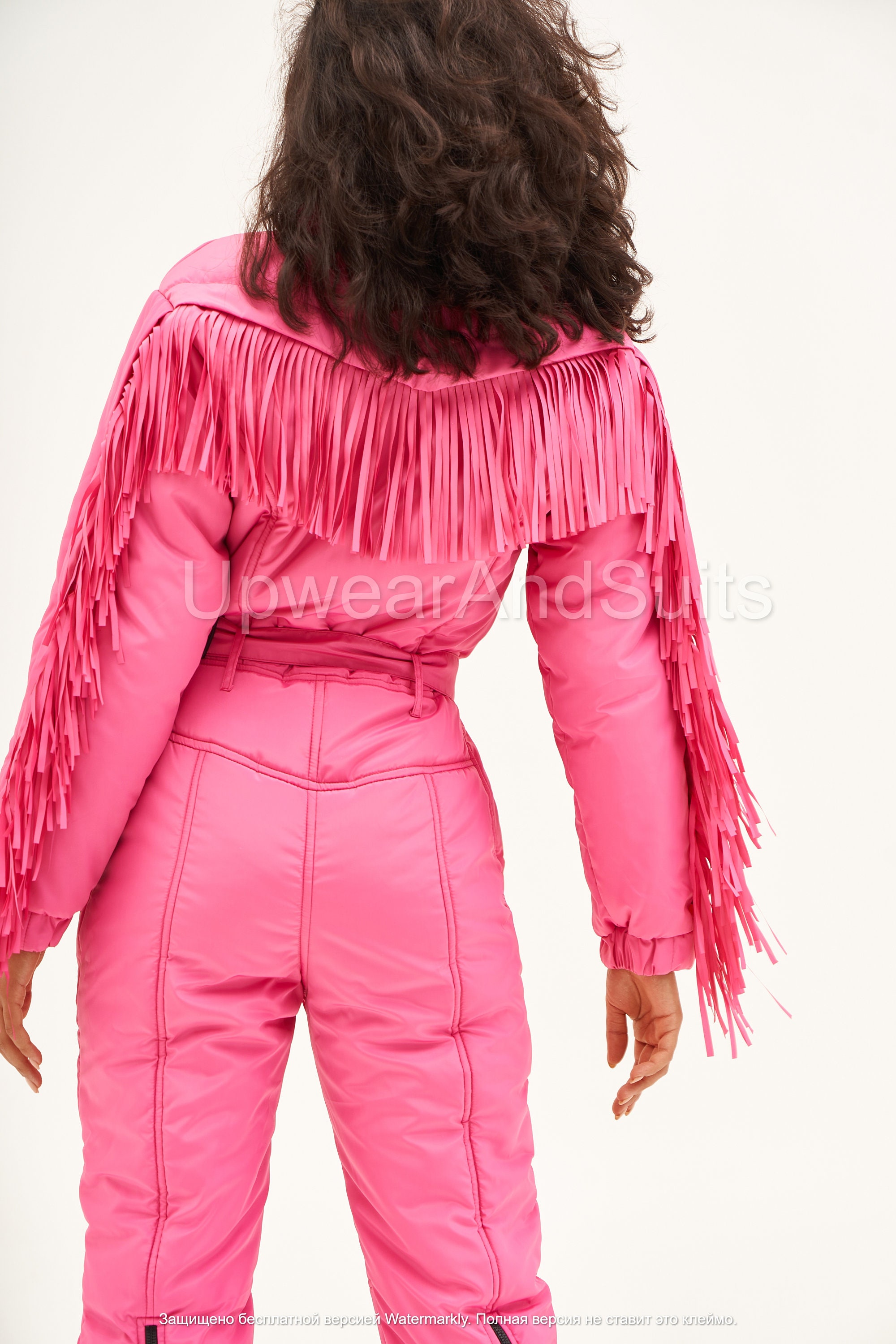 Pink Ski Suit for Women Fringed One Piece Snowsuit Women's - Etsy