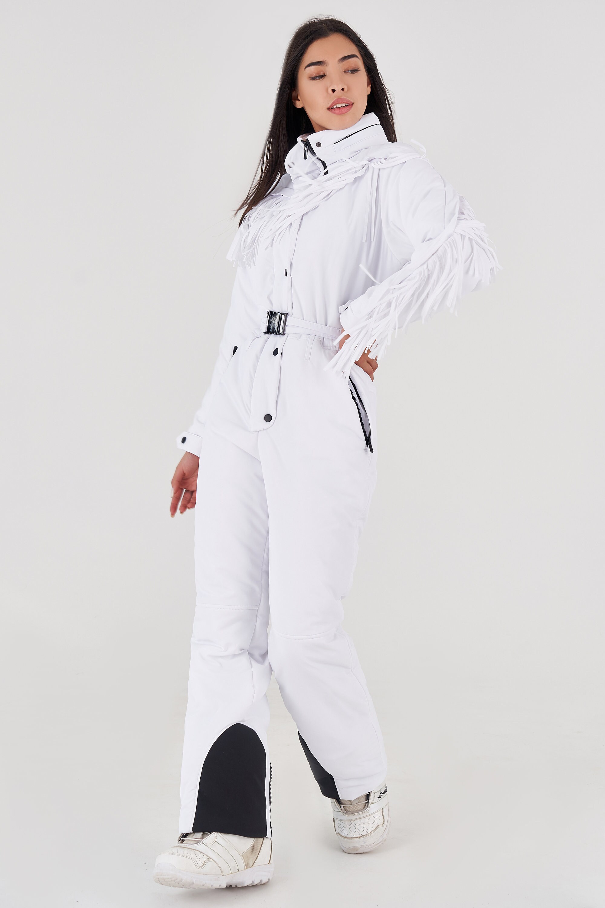 White Fringed Ski Suit for Women One Piece White Snowsuit - Etsy