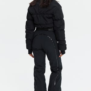 Womens Snowsuit Black Ski Jumpsuit Warm Winter Jumpsuit Winter ...