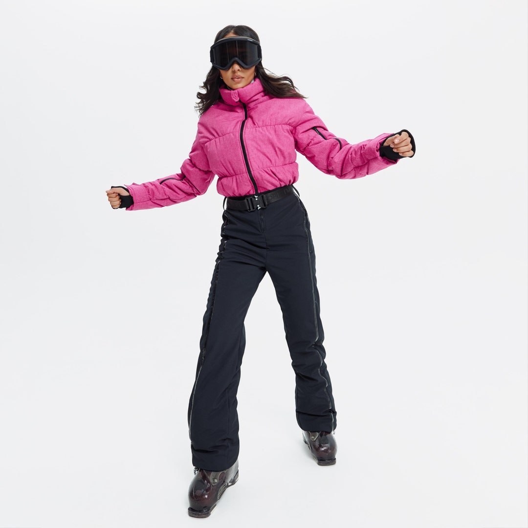 Pink Ski Suit Woman Skioverall Skianzug Woman Ski Jumpsuit Snowsuit ...
