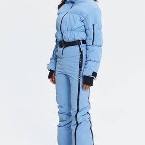 Woman Ski Suit Baby Blue Skioverall Skianzug Woman Ski Jumpsuit ...