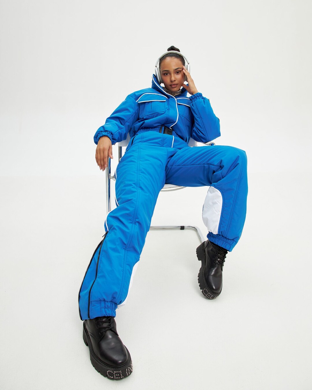 Snowsuit Woman Blue Ski Suit Women Ski Suit Bright Ski Outfit Ski ...