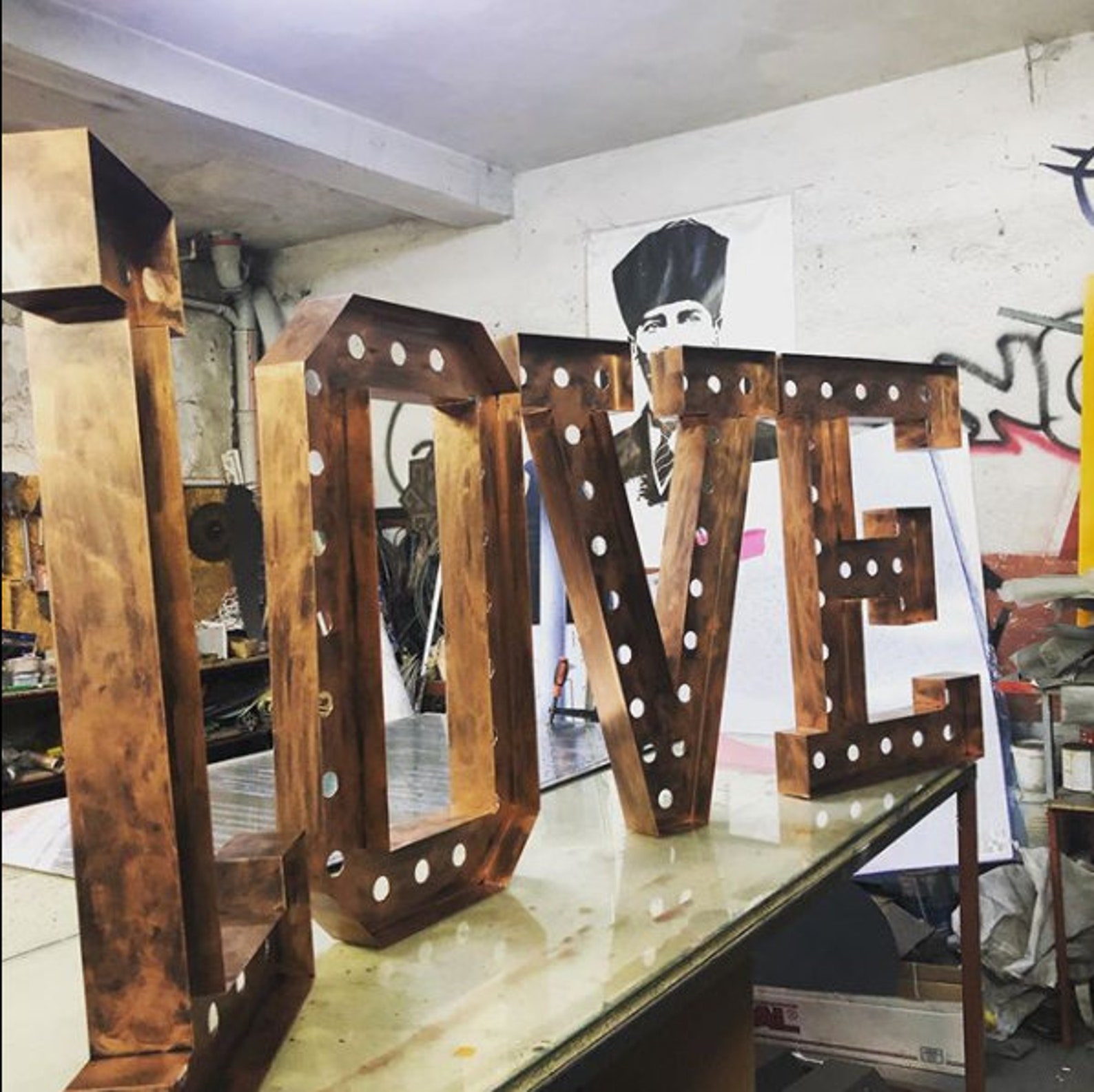 Custom Marquee Signs Metal LED Logo Business Illuminated | Etsy