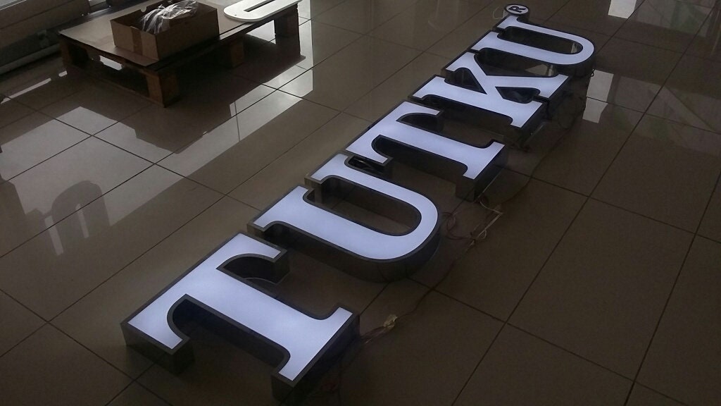Storefront Sign, Channel Letter Signage, Outdoor Backlit Sign, Store ...