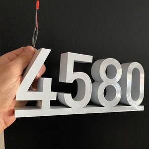 Custom Address Sign, House Number LED Sign, Address Plaque Brushed ...