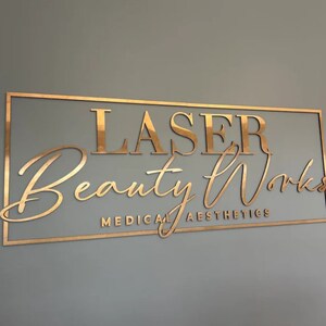 Custom Metal 3D Logo Sign: Laser Cut, Wall Mounted - Etsy