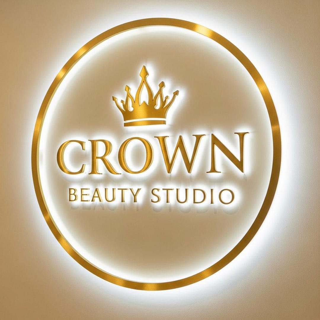Custom 3D Backlit Clinic Logo Sign: Business Office Decor, Circle Led ...