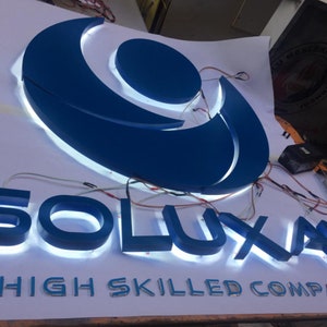 LED Light Logo and Letters, Custom Backlit Sign, Sign for Business ...