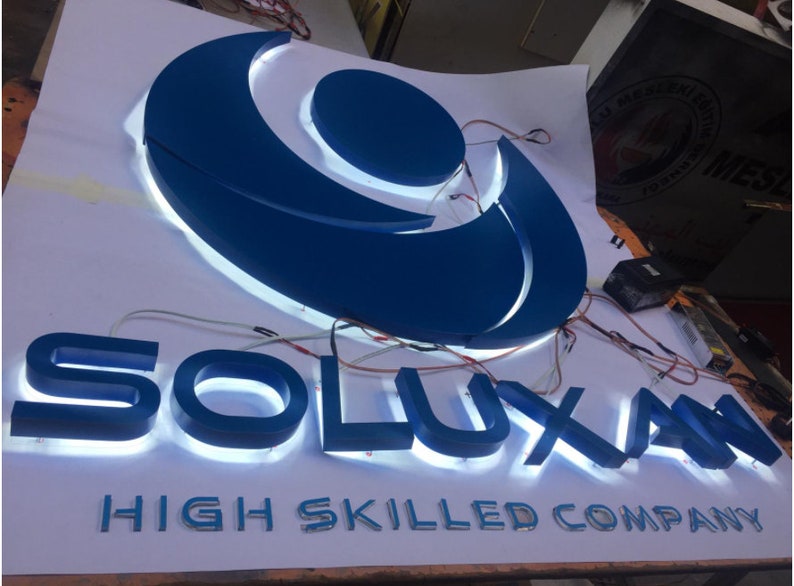 LED Light Logo and Letters Custom Backlit Sign Sign for - Etsy