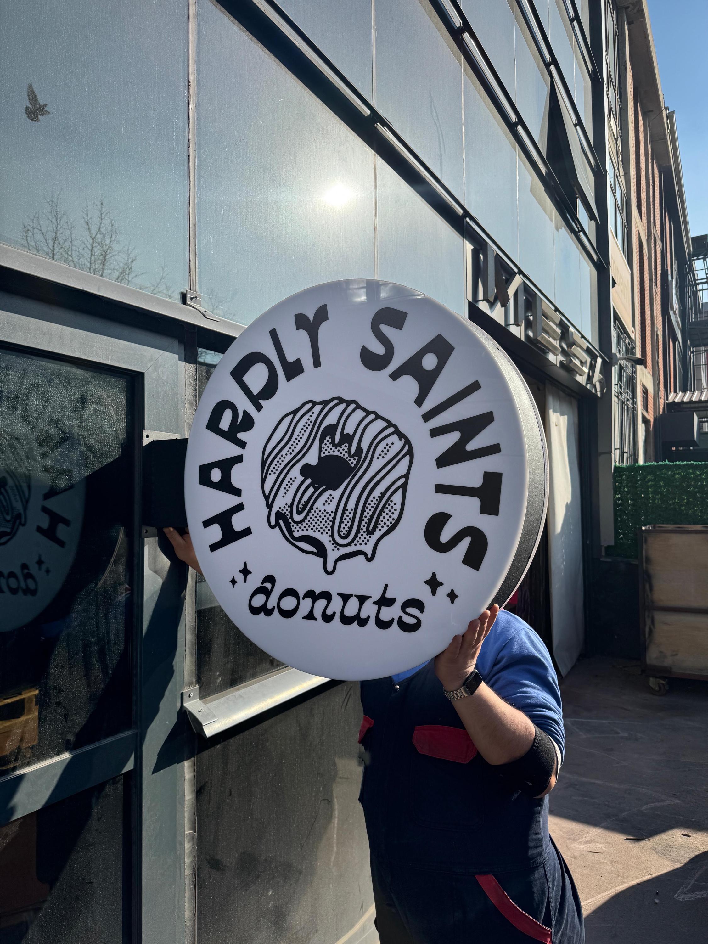 Custom Illuminated Logo Sign: Double Sided Circle Light Box, Circle ...