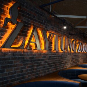 Custom Rusty Sign, Led Illuminated Logo Sign, Metal Logo, 3D Design ...