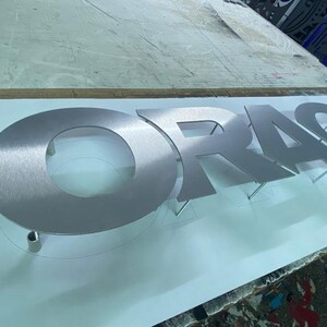 Reception Signage, Logo Sign, Brushed Silver, Brushed Gold, Matte Black ...