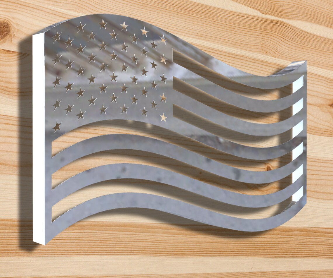 Illuminated Steel USA Flag Map: LED Backlit Metal Art - Etsy