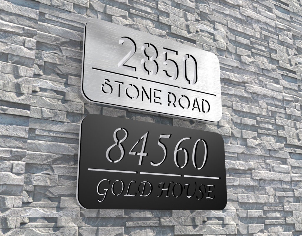 Custom Addres Sign LED House Number Sign Address Plaque - Etsy