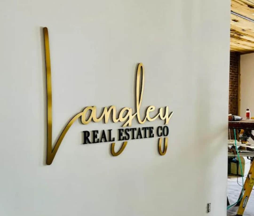 Custom Company Logo Sign, Custom Metal Logo Sign, Custom Office Sign ...