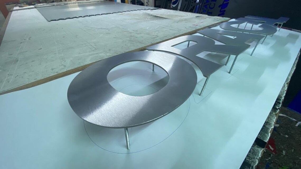 Reception Signage Logo Sign Brushed Silver Brushed Gold | Etsy