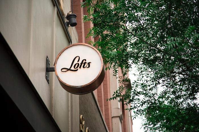 Double Sided LED Blade Sign: Outdoor Lighted Logo, Wall Mounted - Etsy