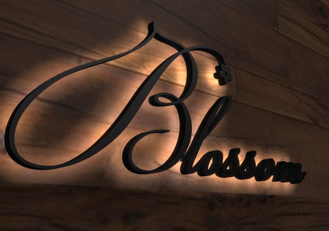 Illuminated Logo Sign Sign Custom for Business Office Sign | Etsy