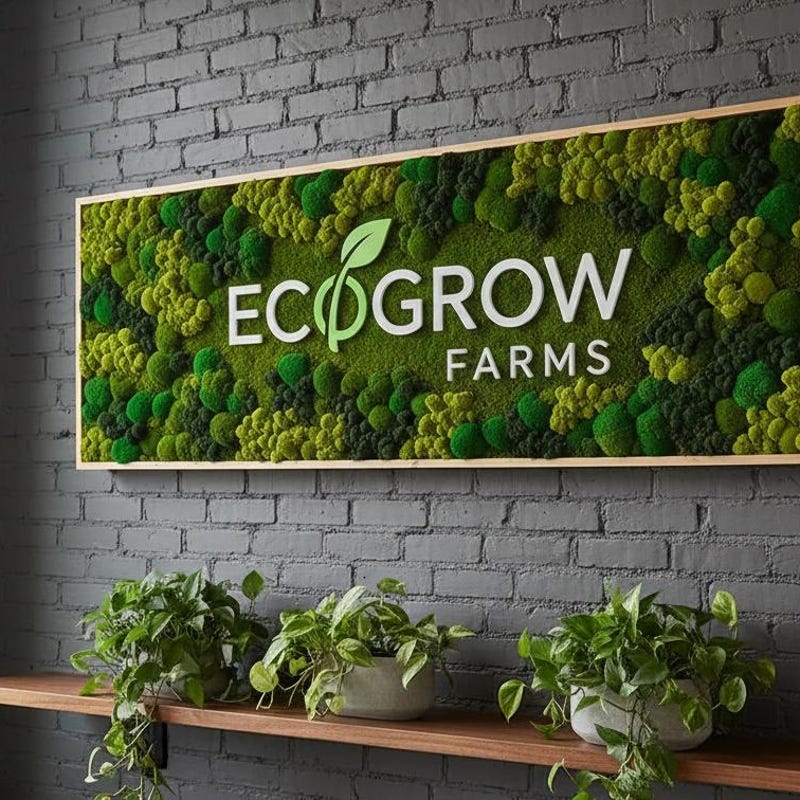 Lighted Moss Sign - Etsy