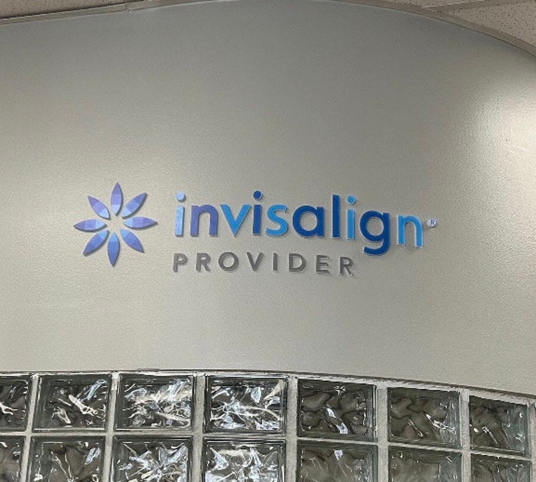 Invisalign Provider, 3D Logo Sign, Reception Wall Signs, Laser Cut Logo ...