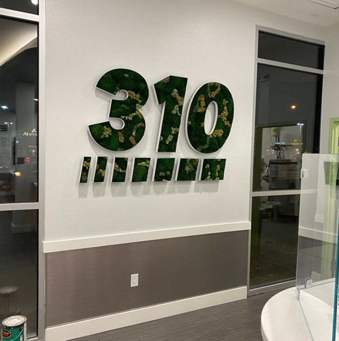 Moss Sign for Your Business, Custom Moss Letter, Real Moss Wall Art ...