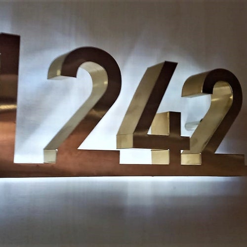 Custom Bespoke LED House Number Sign Address Sign Numbers - Etsy