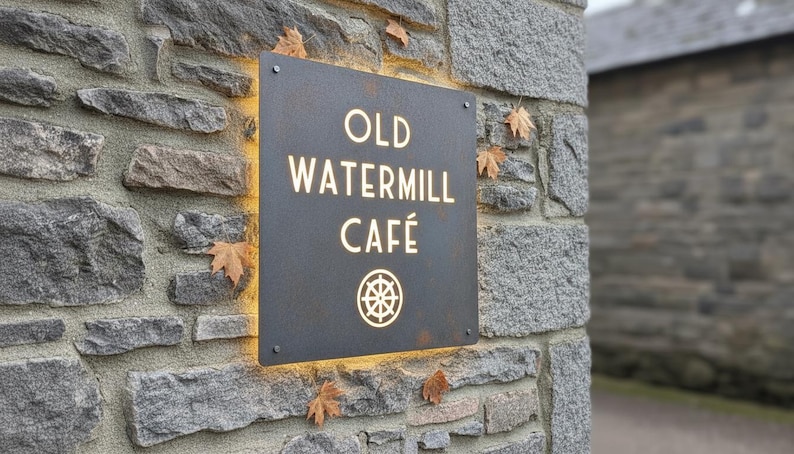 Custom Rusty Metal Sign, Corten Steel Sign, Business Raw Metal Logo ...