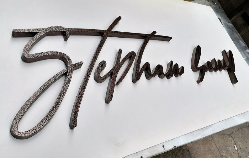 Custom Laser Cut Logo Copper Forged Letter Business Letter | Etsy