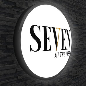 Custom Led Light Logo Sign, 3D Circle Signage, Custom Illuminated Sign ...