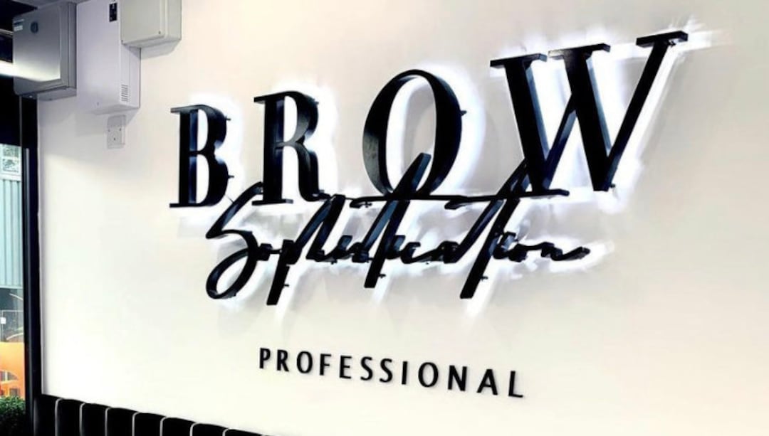 Custom Halo Led, Illuminated Logo Sign, Brushed Metal Logo, 3D Design ...