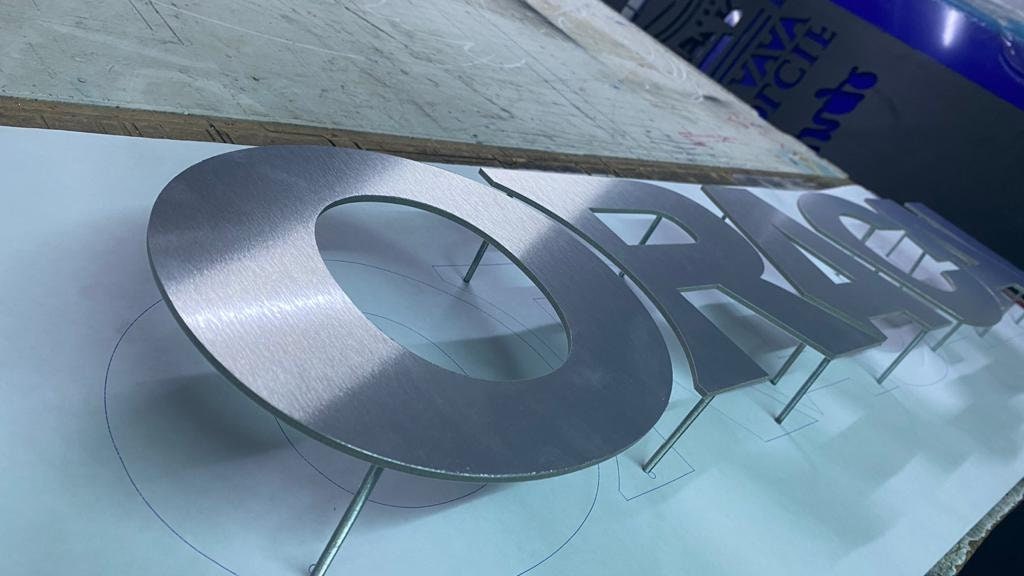 Reception Signage Logo Sign Brushed Silver Brushed Gold - Etsy