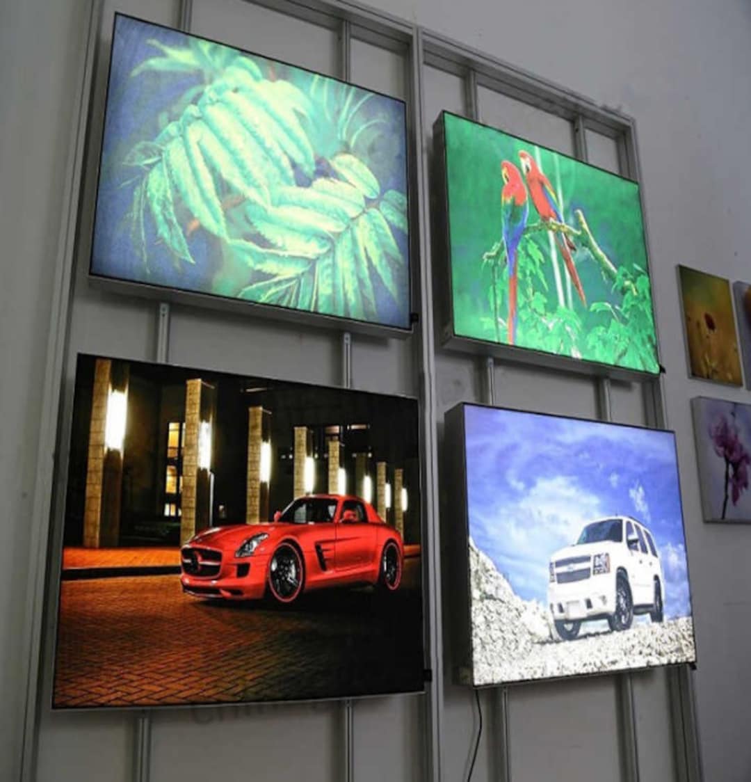 Custom Fabric Logo Sign: 3D LED Light Box, Office Decor - Etsy