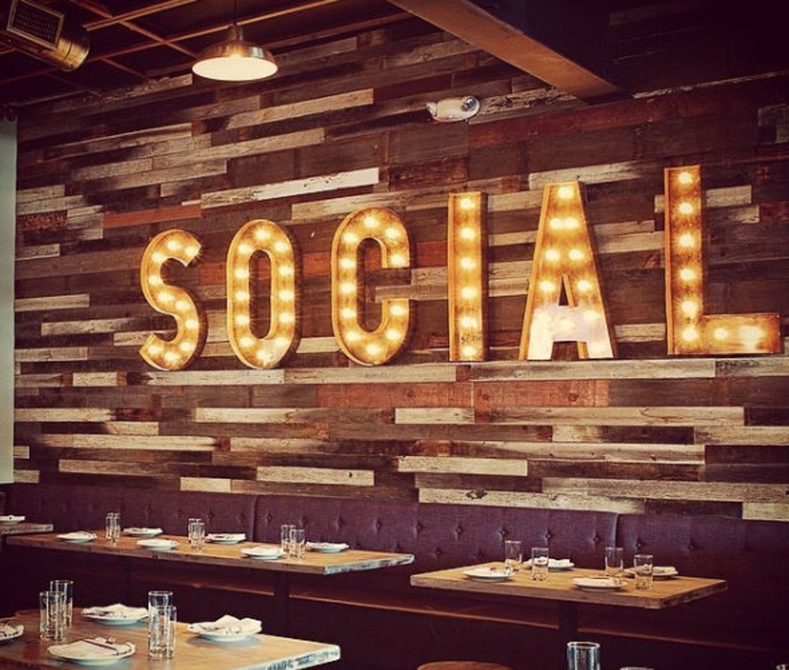 Custom Marquee Signs Metal LED Logo Business Illuminated - Etsy