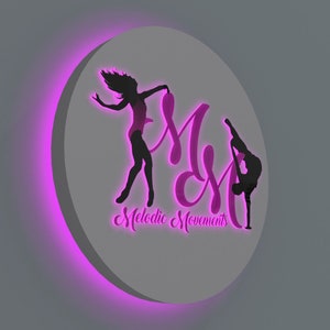 Custom Led Light Logo Sign, 3D Circle Signage, Custom Illuminated Sign ...