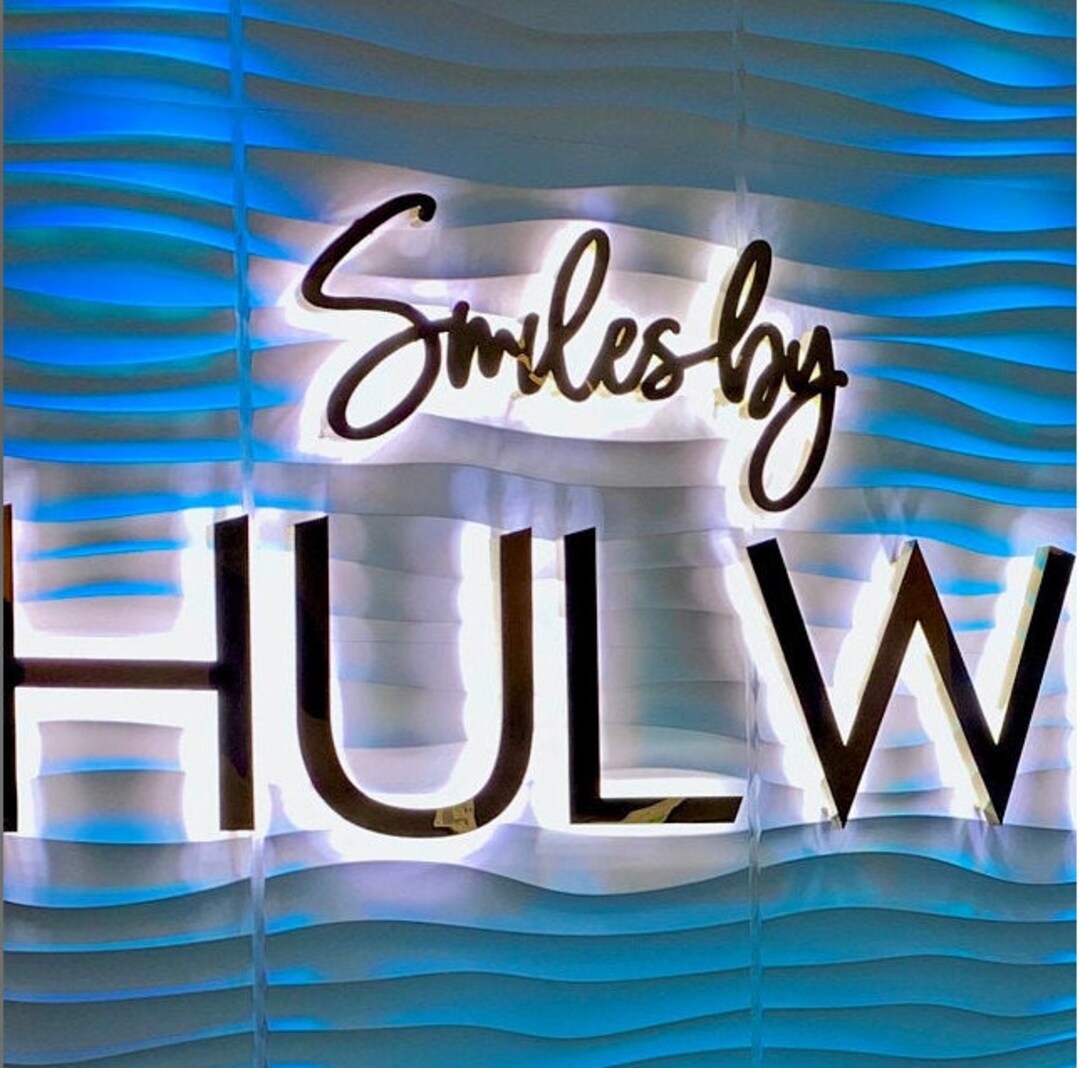 Custom Halo Led Wall Logo Custom Led Sign 3D Design - Etsy