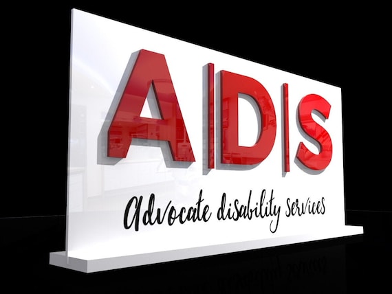 Table Top Logo Sign for Company Acrylic Signage Standing - Etsy