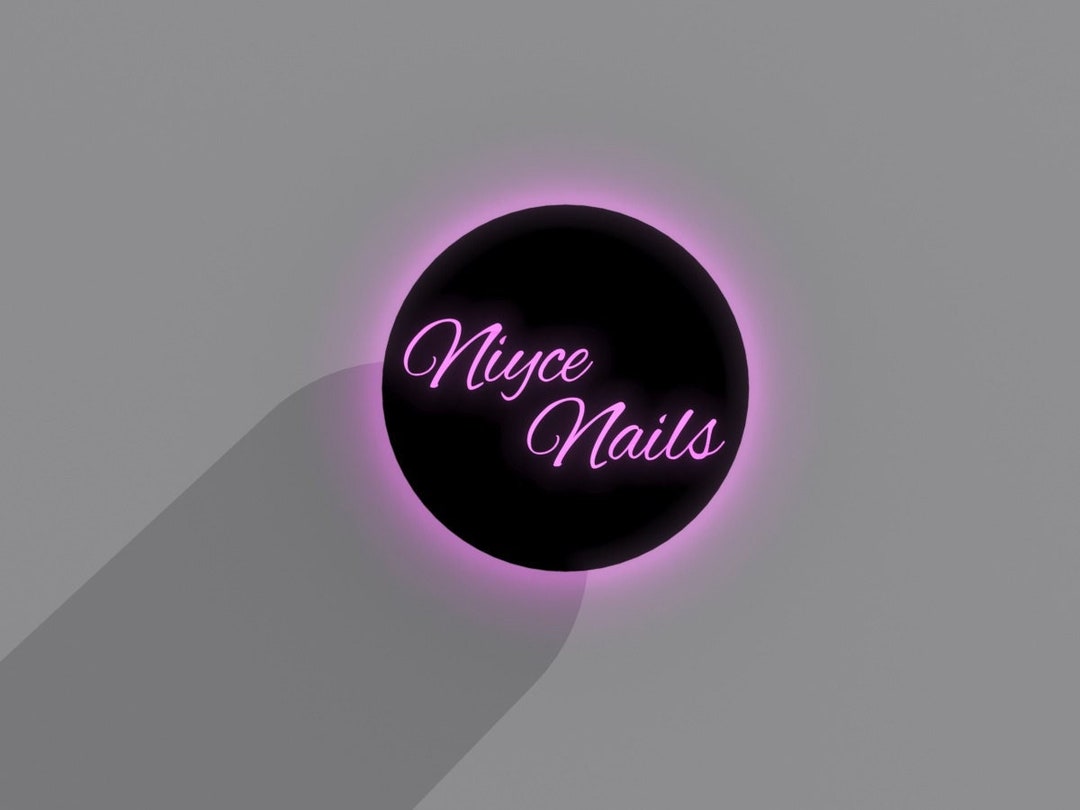 Custom Led Light Logo Sign 3D Circle Signage Custom - Etsy