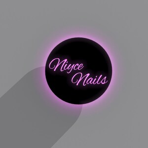 Custom Led Light Logo Sign, 3D Circle Signage, Custom Illuminated Sign ...