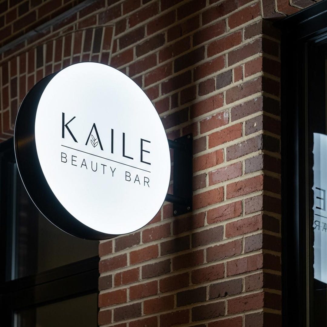 Custom Illuminated Logo Sign: Double Sided Circle Light Box, Circle ...
