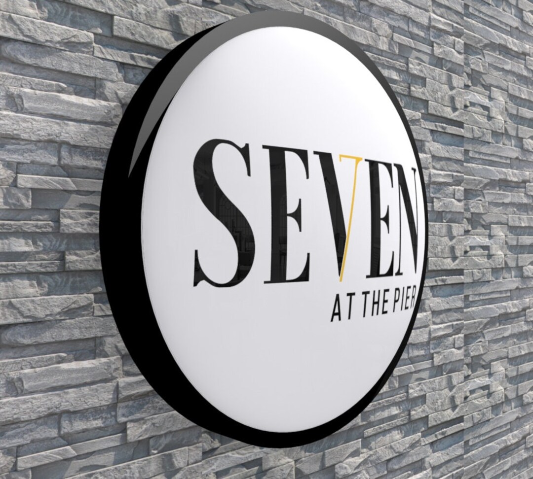 Custom Led Light Logo Sign, 3D Circle Signage, Custom Illuminated Sign ...