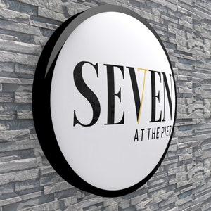 Custom Led Light Logo Sign, 3D Circle Signage, Custom Illuminated Sign ...