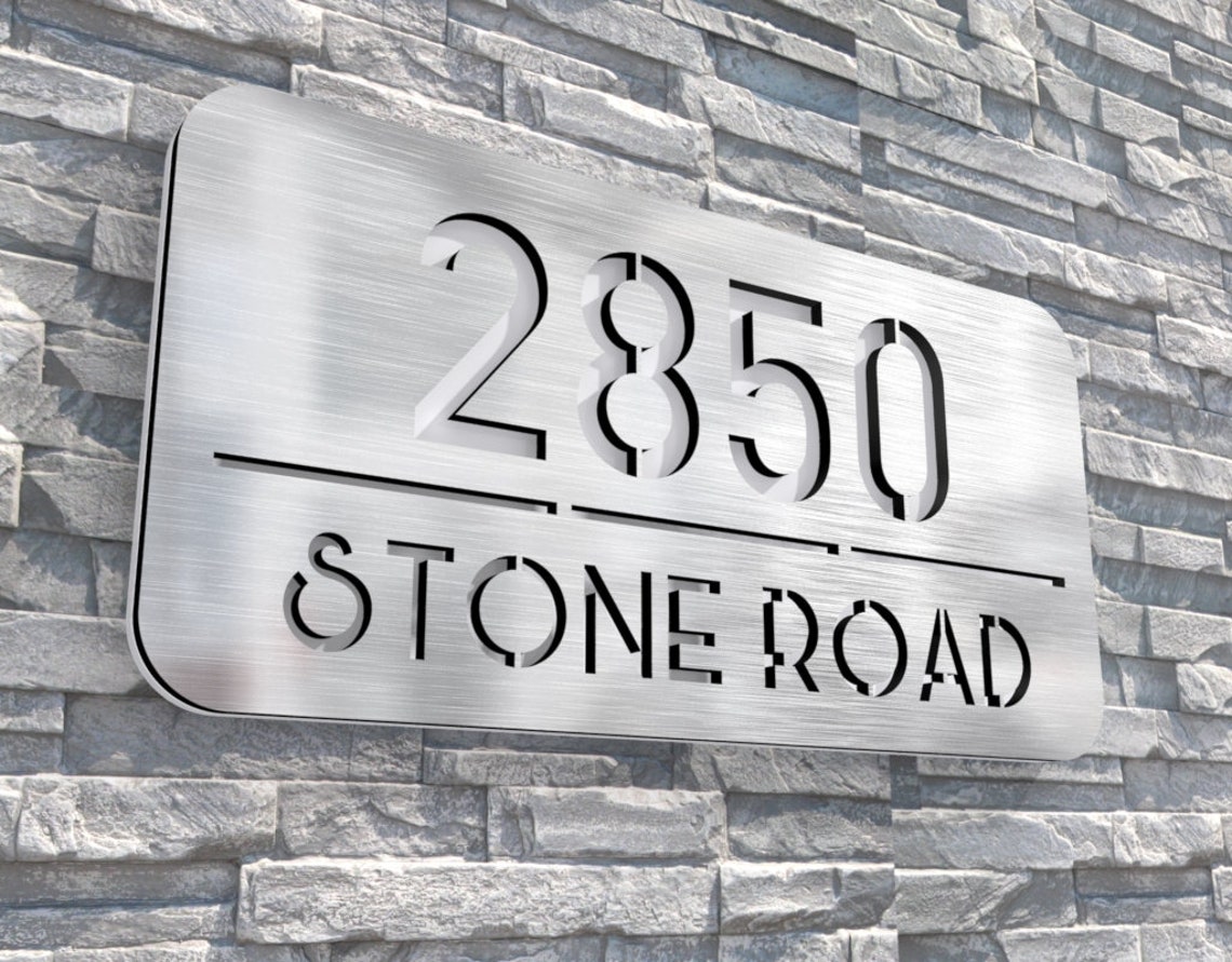 Custom Addres Sign LED House Number Sign Address Plaque - Etsy