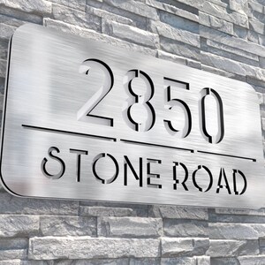 Custom Addres Sign, LED House Number Sign, Address Plaque Metal, Door ...